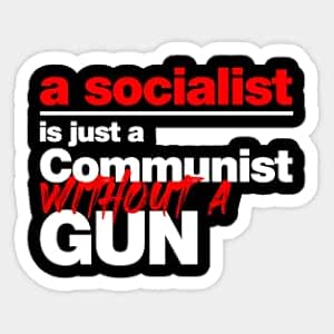Amazon.com: Socialist is A Communist Without Gun Antisocialist Sticker ...