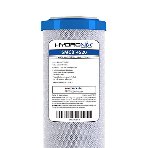 Snapklik.com : Hydronix SMCB-4520 NSF Coconut Carbon Block Cyst Water ...