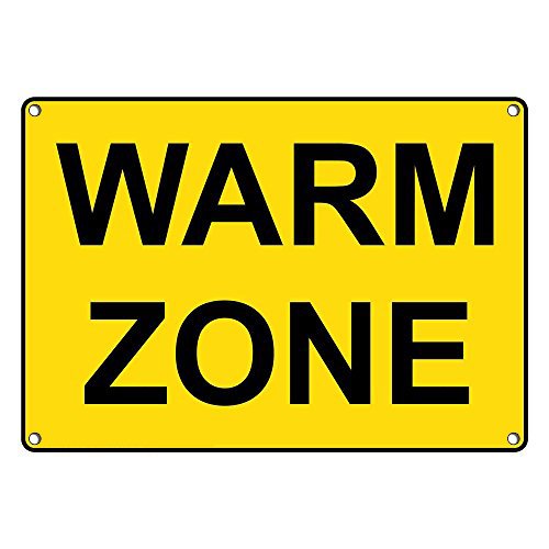 Weatherproof Plastic Warm Zone Sign with English Text: Amazon.com ...