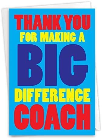 Amazon.com : NobleWorks - 1 Thank You Team Coaches Greeting Card with 5 ...