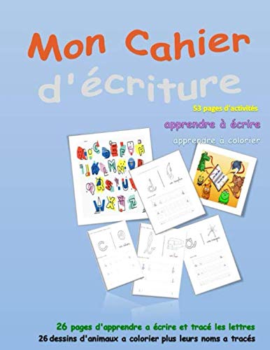Buy Mon Cahier d'écriture: Apprendre à tracer les lettres - Cahier d ...