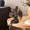 Amazon.com: MagiDeal Dragon Reading Book Statue Decor Wearing Ornament ...