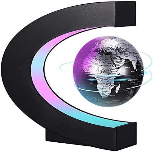 Floating Globe With LED Lights - Levitating Globe C Shape -Globe Lamp ...