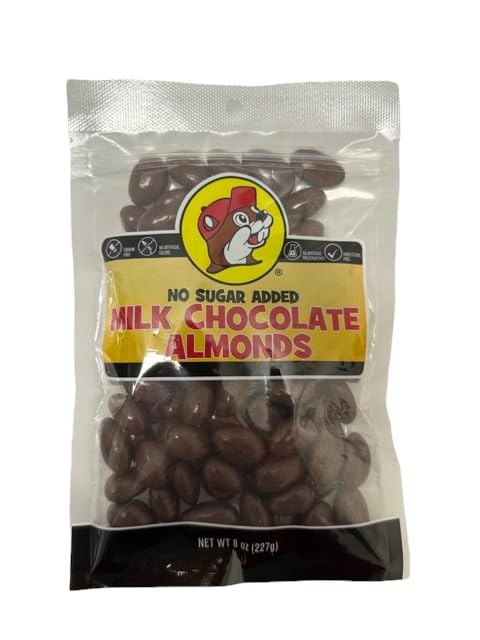 Amazon.com: Buc-ee's No Sugar Added Milk Chocolate Almonds