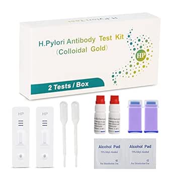 Amazon.com: 2 Test Helicobacter Pylori Test Kit at Home, Helicobacter ...