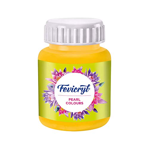 Pidilite Fevicryl Pearl Acrylic Painting Color (Golden Yellow, 100ml ...