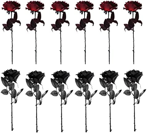 Amazon.com: Tinsow 10 Pcs Artificial Bloody Roses with Eyeball Flower ...
