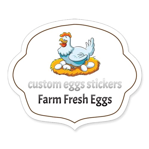 Amazon.com: Personalized Egg Carton Stickers Custom Farm Fresh Egg ...