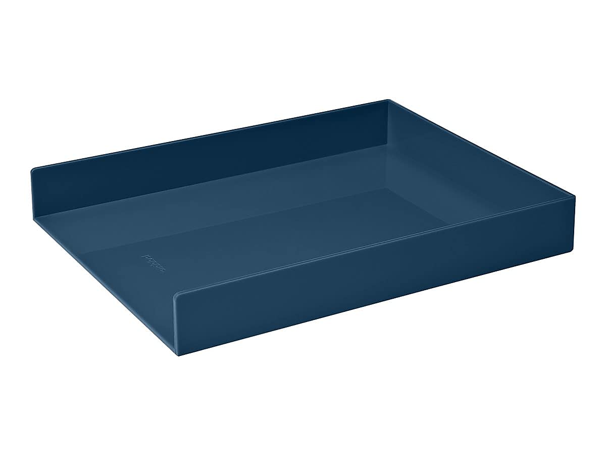Amazon.com: Poppin Stackable Front Loading Letter Tray, Blue ...
