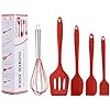 Amazon.com: Kitchen Silicone Utensils Set,5 Pcs Silicone Spatula,Non ...