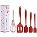 Amazon.com: Kitchen Silicone Utensils Set,5 Pcs Silicone Spatula,Non ...