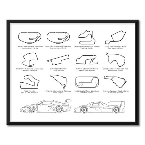 Amazon.com: Custom Car Posters IMSA SportsCar Championship Race Track ...