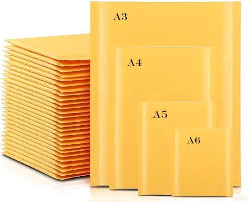 Bubble Padded Kraft Envelopes Assorted Sizes - A3, A4, A5, A6 - Postal ...