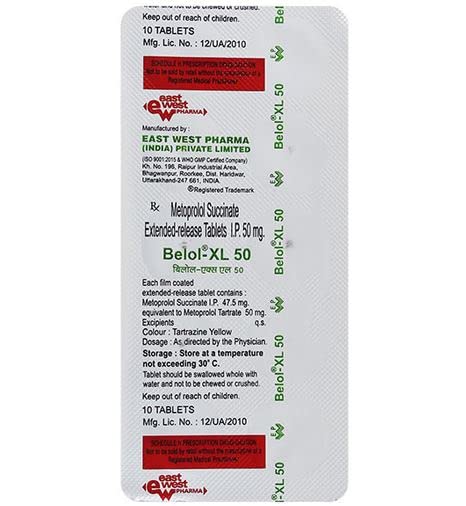 Belol XL 50 mg - Strip of 10 Tablets : Amazon.in: Health & Personal Care