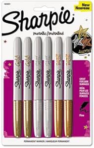 Berol - Metallic Permanent Markers, Assorted, 6/Pack : Amazon.co.uk ...