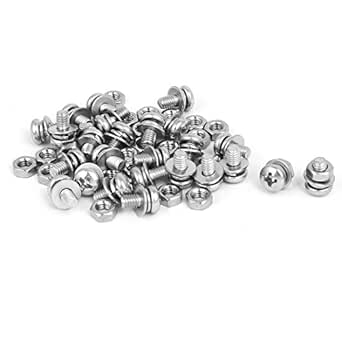 3NH® M4 x 8mm 304 Stainless Steel Phillips Pan Head Screws Nuts w ...