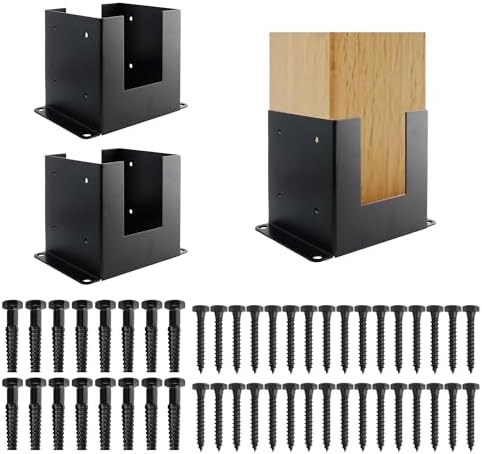 eoere Heavy Duty Steel 8x8 Post Base, Fence Base, Anchor Deck Supports ...