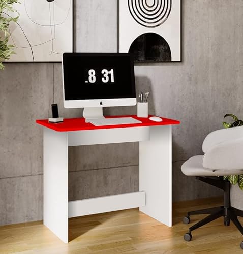 NE Furniture Modern White Desk Work from Home Table, Home Office ...