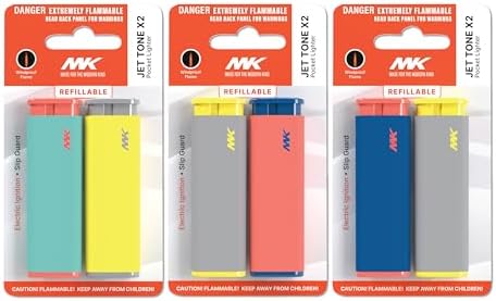 Amazon.com: MK Lighter Wind Proof Jet Flame Lighters, Striking Design ...