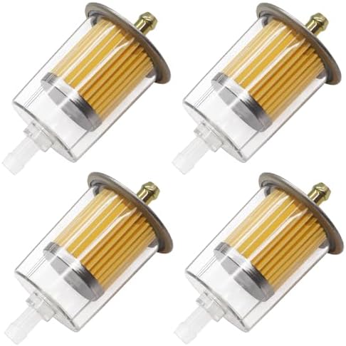 Taiss 4PCS Universal Gas Inline Fuel Filters with Magnet, Fits Fuel ...