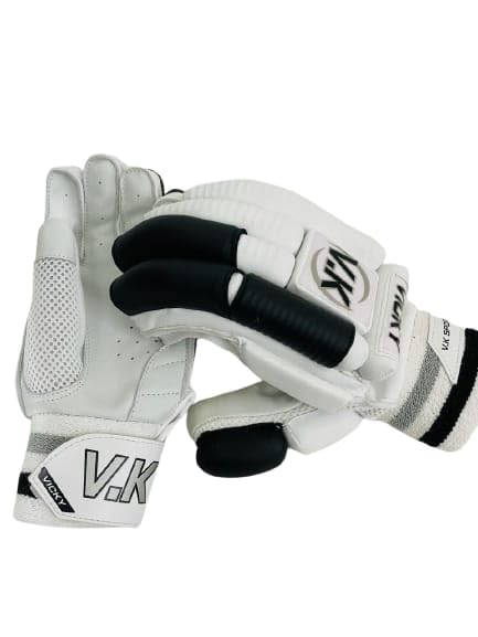 Buy Vicky [V.K] Pro Levlon Leather Cricket Batting Gloves Men's Right ...
