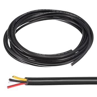 Amazon.co.jp: uxcell 24AWG電線 4導体 電源ケーブル UL2464 フ レキシブル延長信号ケーブル LEDストリップランプ 照明電源用 黒 3 M: DIY・工具・ガーデン