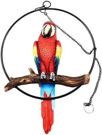 Amazon.com: Fafajoy Tropical Parrot Statue Sculpture Tropical Hanging ...