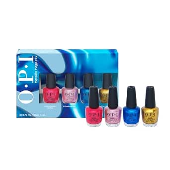 Amazon.com: OPI Nail Lacquer 4PC Mini Pack | Opaque Bright Multi-Color ...