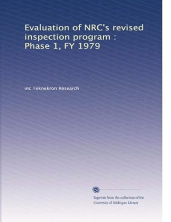 Amazon.com: Evaluation of NRC's revised inspection program : Phase 1 ...