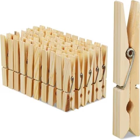 Flavoma Pack of 40 pcs Pure & Real Mini Wooden Bamboo Clips | Japanese ...