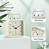 Amazon.com: FLOITTUY Square Metal Beep Alarm Clock Silent No Ticking ...