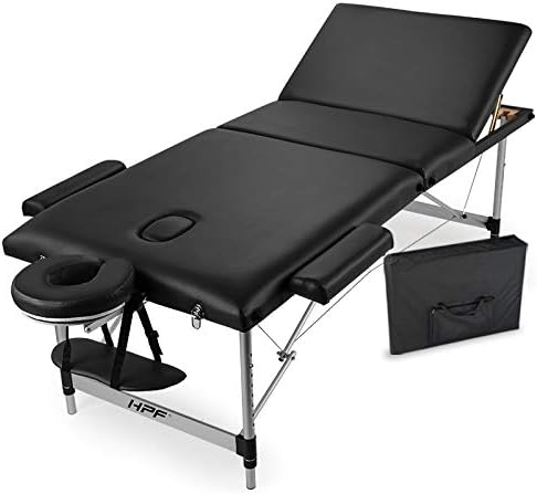 HPF Portable 3 Fold Aluminium Massage Treatment Beauty Waxing Table Bed ...