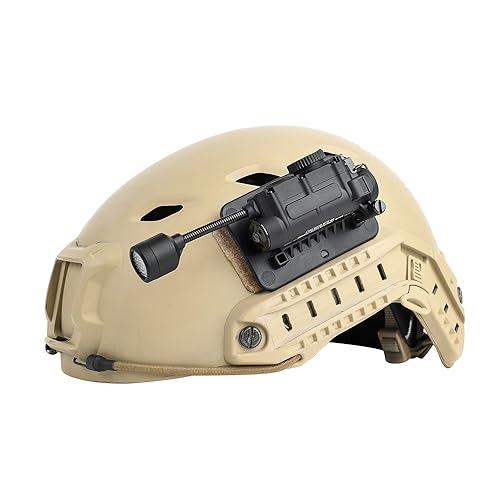QIRUIMY Tactical Helmet Light System with Flexible Stalk,White+ IR +Red ...