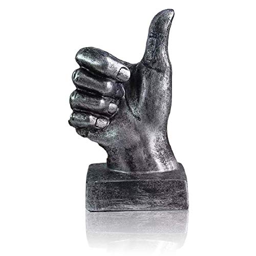 LEPENDOR Silver Polyresin Hand Gesture Desk Statues Finger Sculpture ...