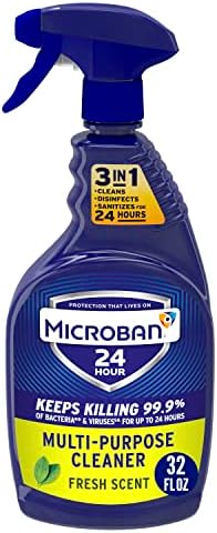 Amazon.com: Microban 24 Hour Bathroom Cleaner and Sanitizing Spray ...