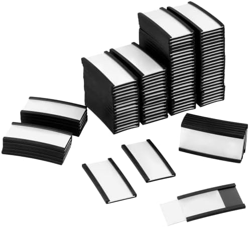 Amazon.com : Anjetan 100 Pack Magnetic Label Holders with 100 Clear ...