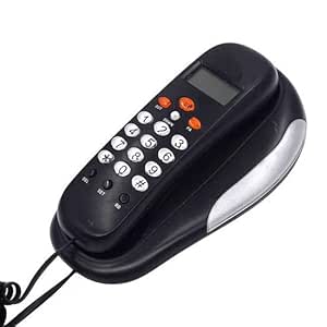 Rhyhorn Mini Desktop Corded Landline Phone Fixed Telephone Wall Mountable Supports Mute/Pause ...