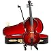 Amazon.com: Dselvgvu Wooden Miniature Double Bass with Stand,Bow and ...