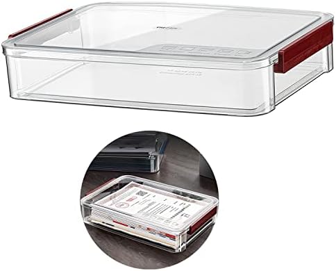 Amazon.com: BTSKY 2 Pack A4 Plus Clear Plastic Stackable Storage Box ...