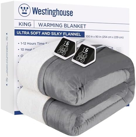 Amazon.com: Heated Electric Blanket King Size 90"x100" Single ...