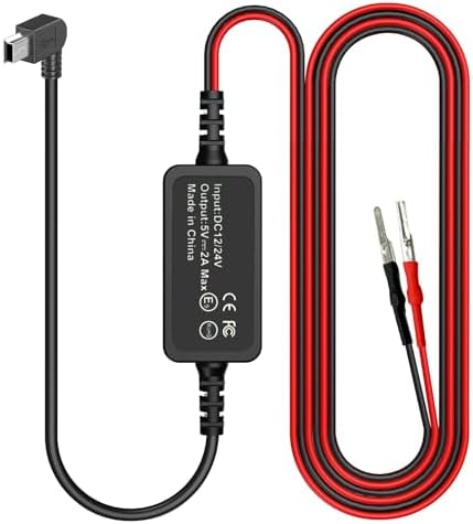 Amazon.com: Dash Cam Power Adapter Mini USB,DC 12v/24v to 5v 2A Dashcam ...