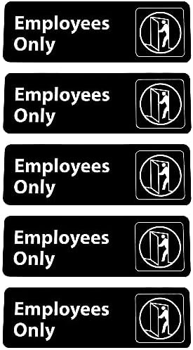 Amazon.com : Kraken Sign Co. - Employees Only Sign With Adhesive - 9" x ...