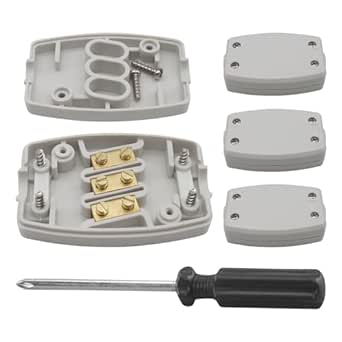 4pcs 3 Terminal Electrical Junction Box with 1pc Screwdriver 13amp 250v ...
