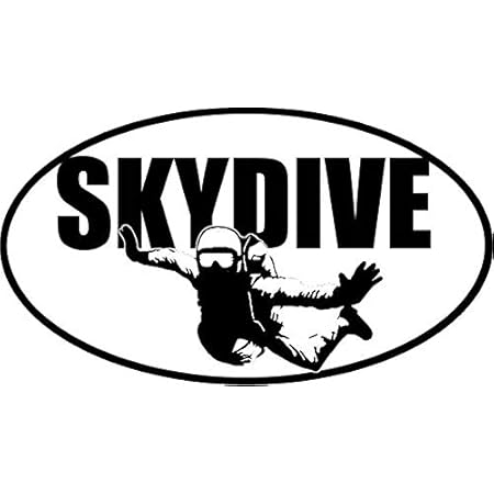 Amazon.com: Skydive Euro Oval Bumper Sticker Vinyl CAR Window Decal ...