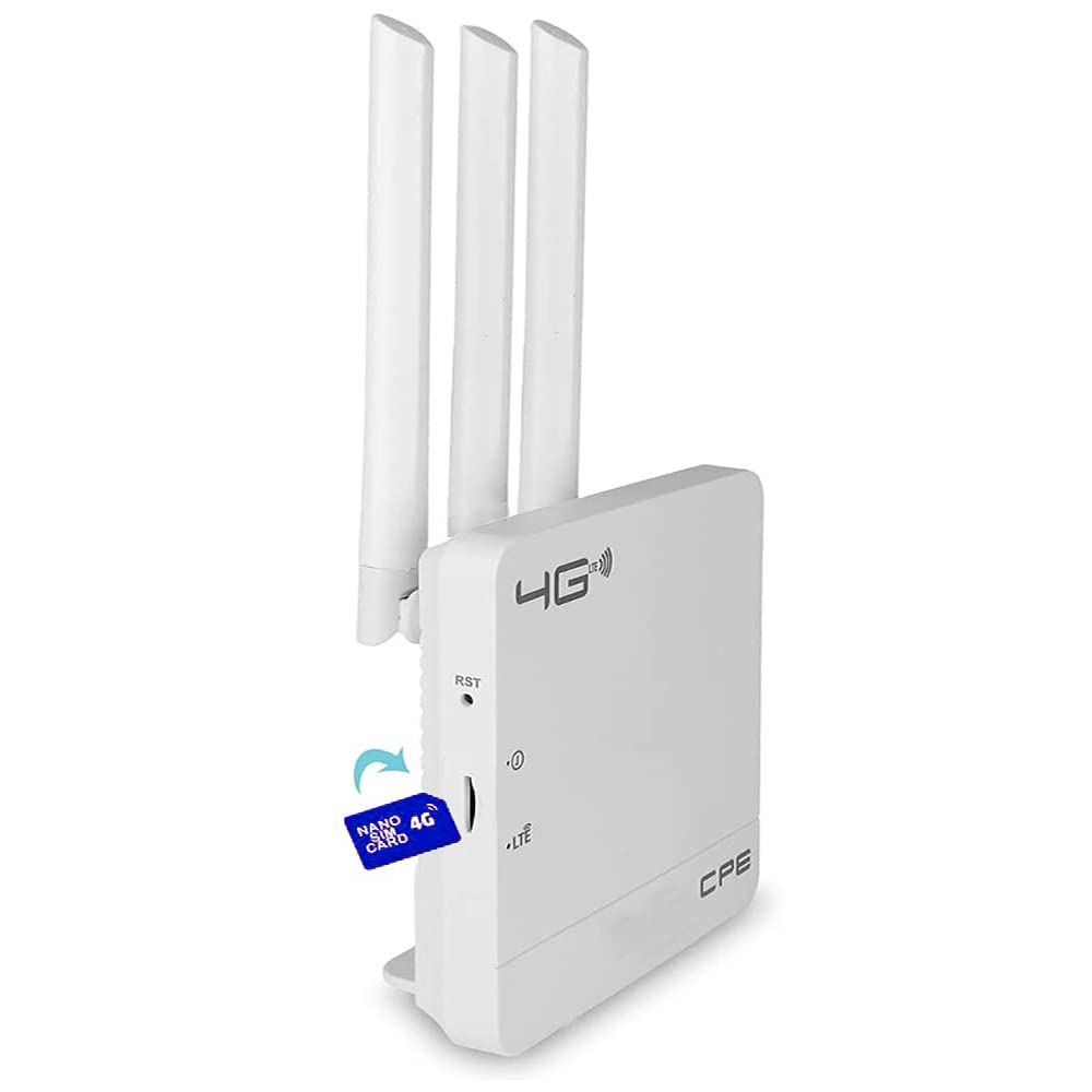 4G Sim WiFi Router, Plug and Play, LTE, Wi-Fi 300H Mbps,with Micro SIM ...