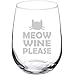 Amazon.com: Wine Glass Goblet Funny Cat Meow Wine Please (17 oz ...