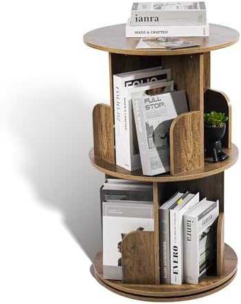 Amazon.com: Creativity Corner Shelf Bookshelf Solid Wood Revolving ...