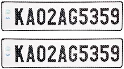 Qubiz IND Car Number Plate Front and Back Embossed dye Pressed Number ...