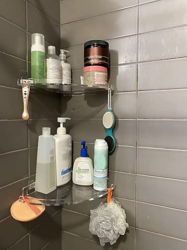 Amazon.com: JNDETOP Corner Shower Caddy, 3-Pack Adhesive Shower ...