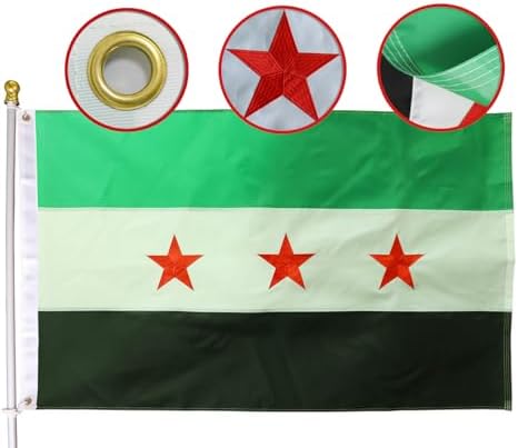 Amazon.com : Syrian (Republic) Flag 3x5ft Poly - INTERNATIONAL FLAGS ...